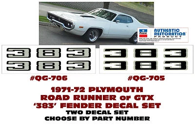 Best Plymouth Roadrunner Decal Deals | Dealsan
