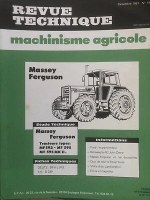 Bons plans Revue Technique Tracteur Massey Ferguson