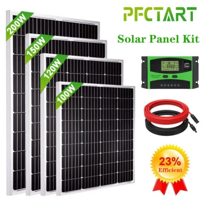 Solar Panels 100W To 300W 12V Monocrystalline Solar Panel Kit For RV ...